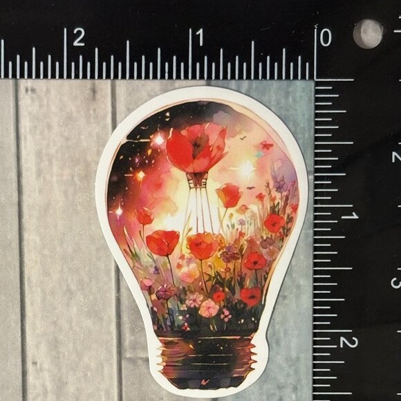 Office | 110 Whimsical Light Bulb Reusable Waterproof Vinyl Sticker ...